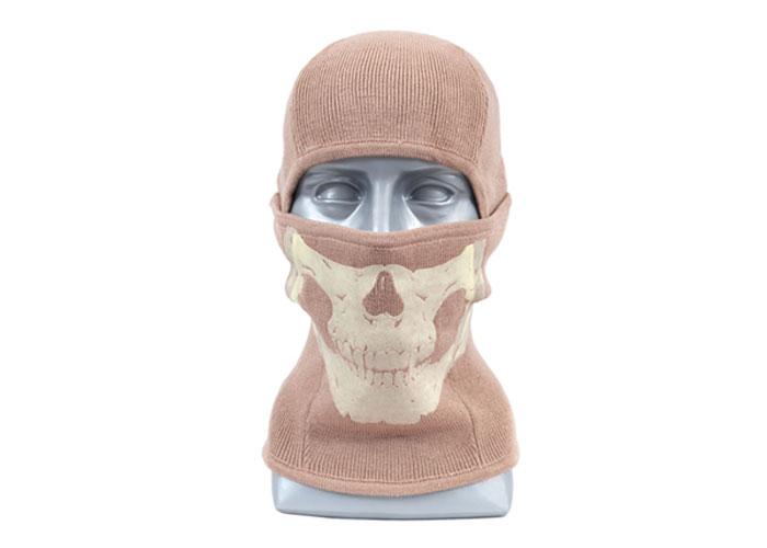 Cagoule laine tan skull