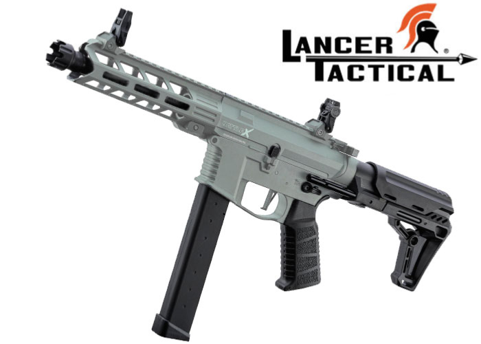 Réplique Airsoft Lancer Tactical LT-35 Gen2 9mm Battle-X PDW Black/Grey ...