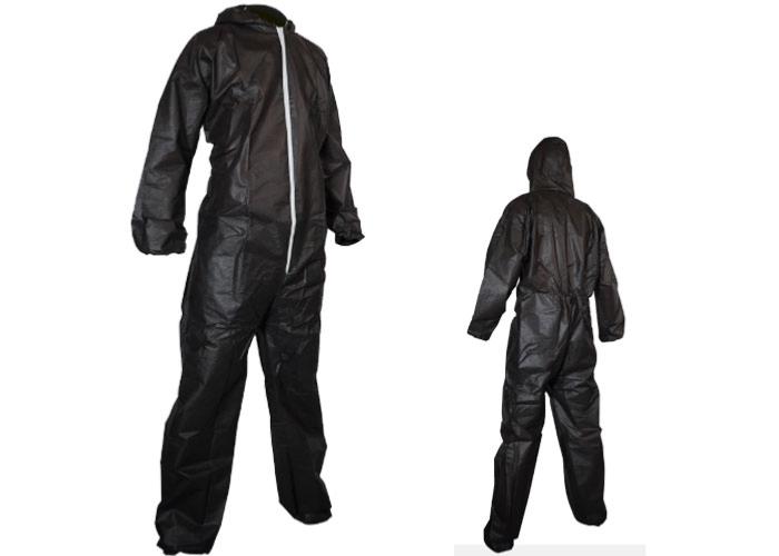 Combinaison jetable noire - taille XS (155cm sans la capuche)