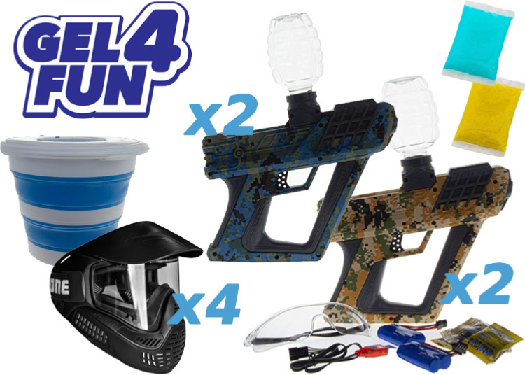 Family Package Gel Blaster Gel4Fun dual camo + 15000 billes offertes