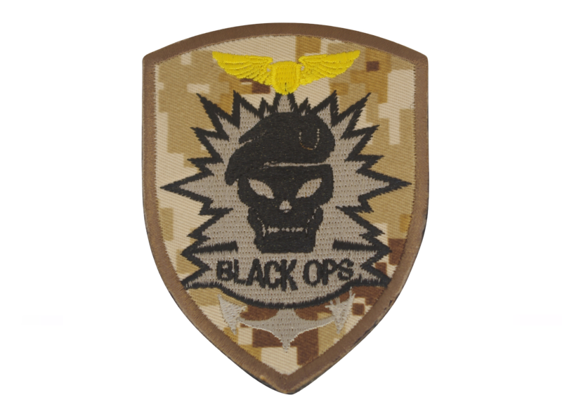 Patch tactique Black Ops velcro tactique pour joueurs airsoft